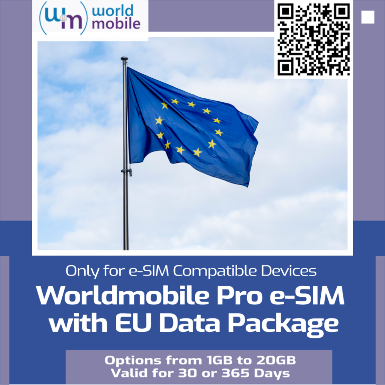 Worldmobile PRO EU ESIM with Data Packages - WorldMobile