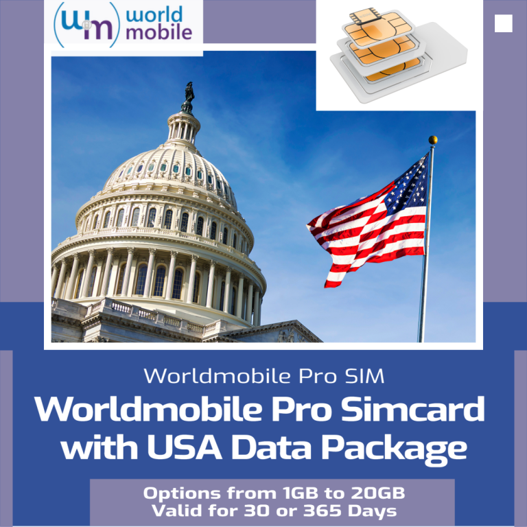 Worldmobile PRO USA SIM Card with Data Packages - WorldMobile